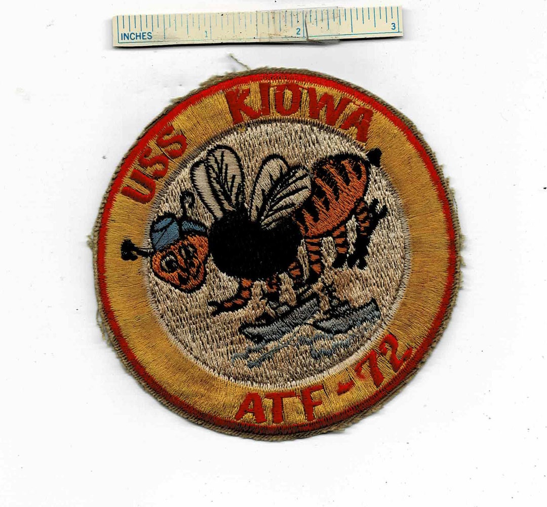 WW2 Ship USS KIOWA ATF-72 Fleet Ocean Tug Wwii Us Navy Ship Shoulder ...