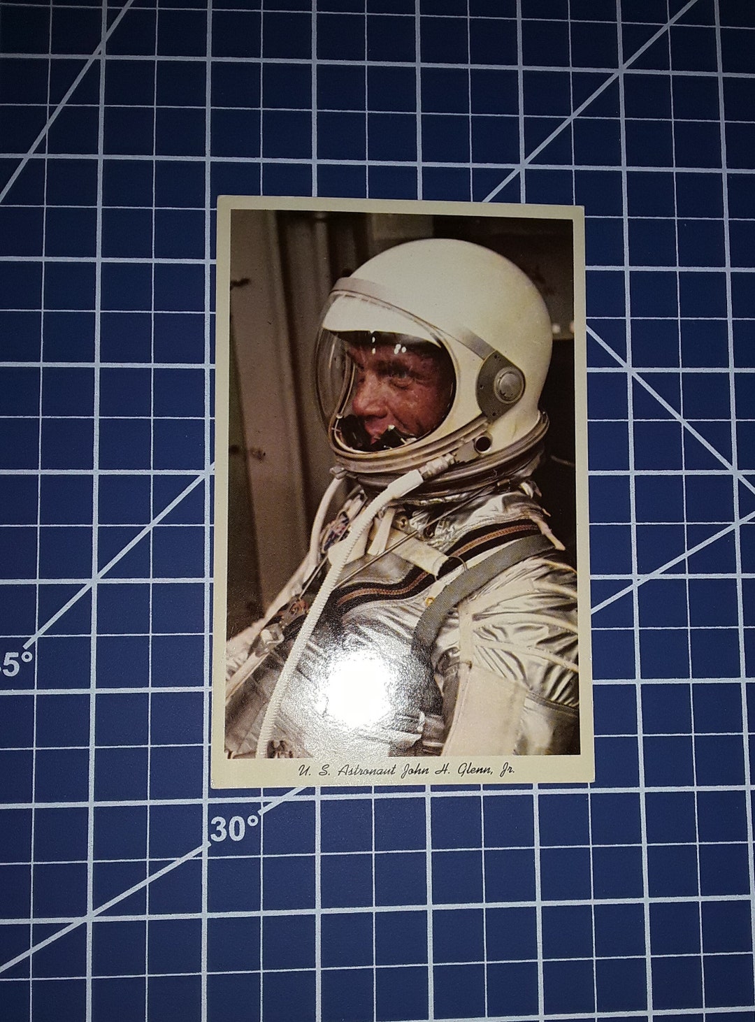 C1960s JOHN GLENN Astronaut Nasa Space Program Unused Postcard Vintage ...
