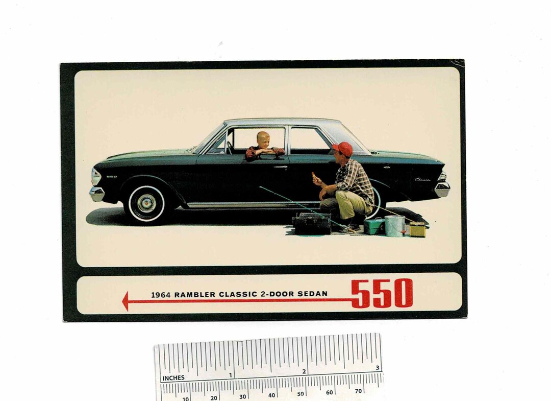 1964 RAMBLER Classic 2-door Sedan 550 Automobile Car Postcard ...