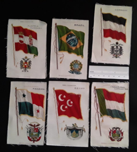 C1910 Lot of 6 Diff NATIONAL FLAGS & SEALS / Arms Tobacco | Etsy