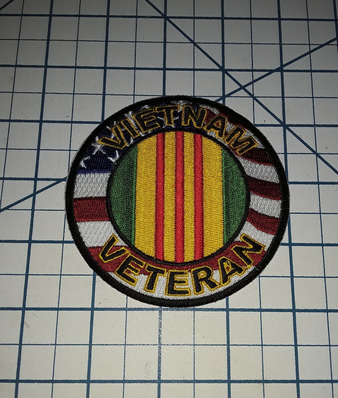 New VIETNAM War VETERAN Vet Patch Embroidered Military Motorcycle Biker ...