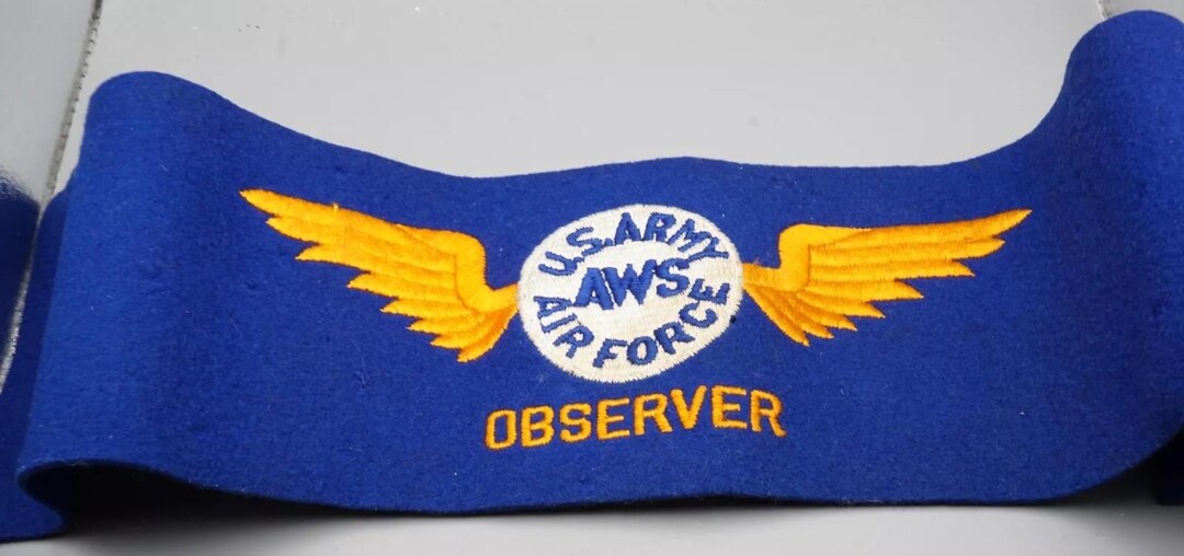 WW2 CIVIL DEFENSE Aircraft Warning Service Wool Arm Band AWS Service ...