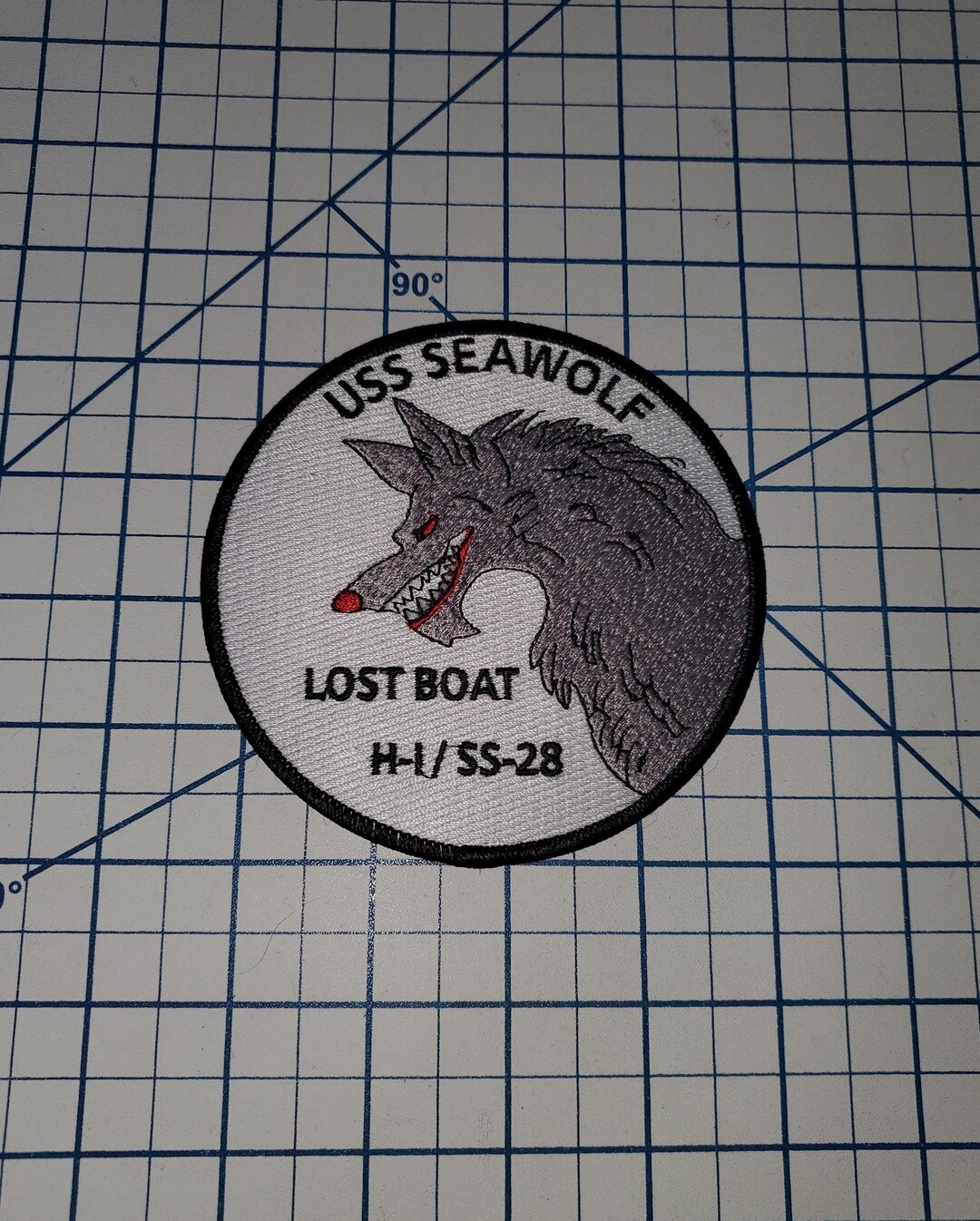 Repro Large WW2 Submarine USS SEAWOLF H-I / SS-28 - Lost Boat - Iron-on ...