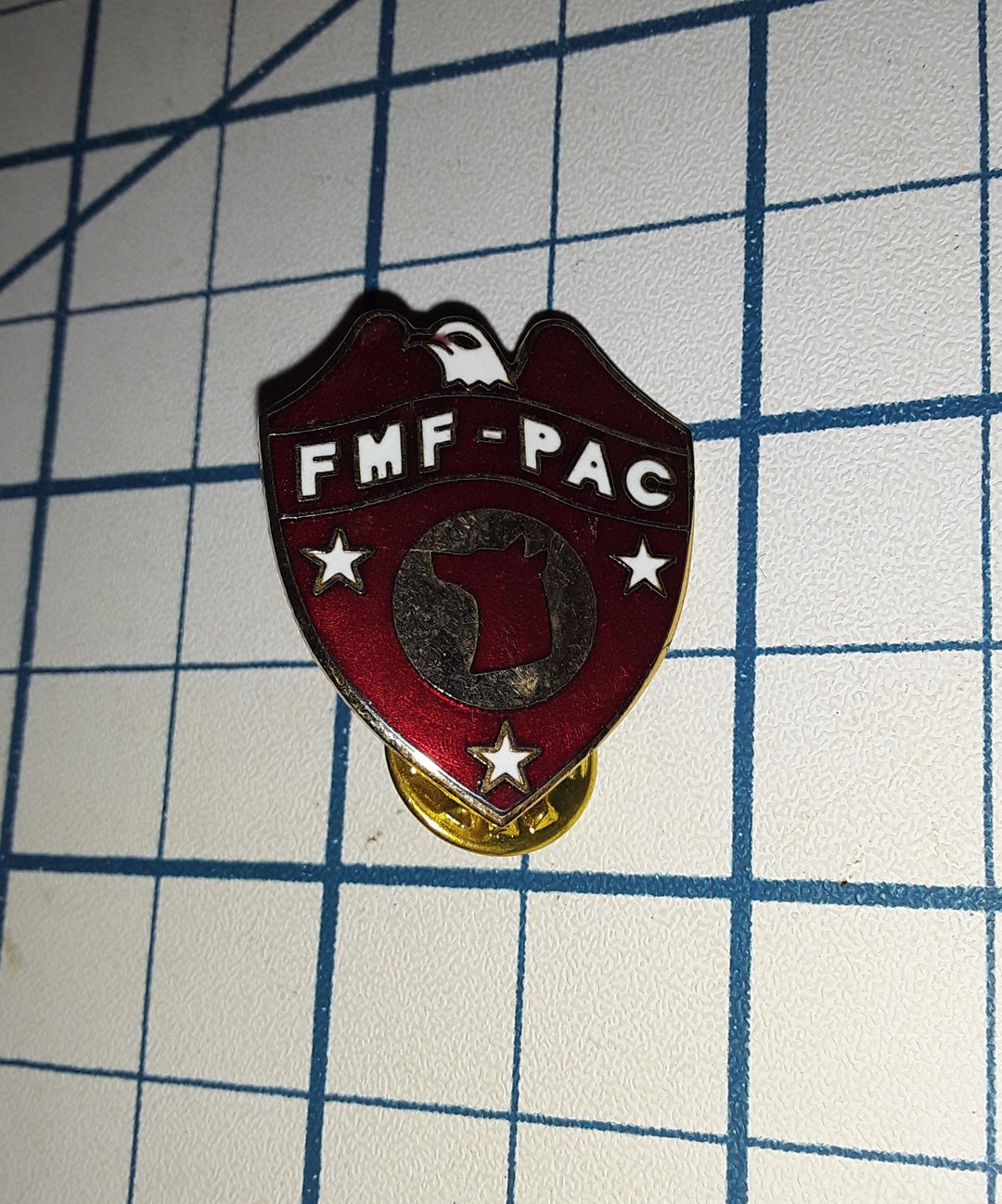 WW2 USMC FMF-PAC Pacific Dog Platoon Fleet Marine Force Crest Badge ...