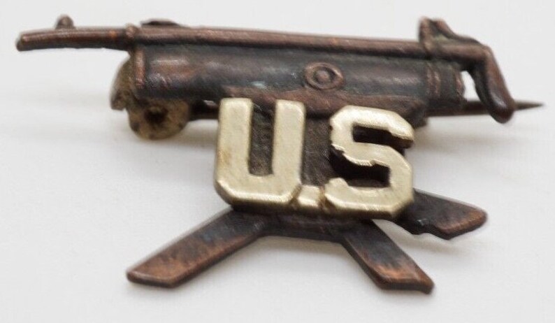 Very Rare WW1 MACHINE GUN Hat Badge Pinback Pin Back WW1 Us - Etsy