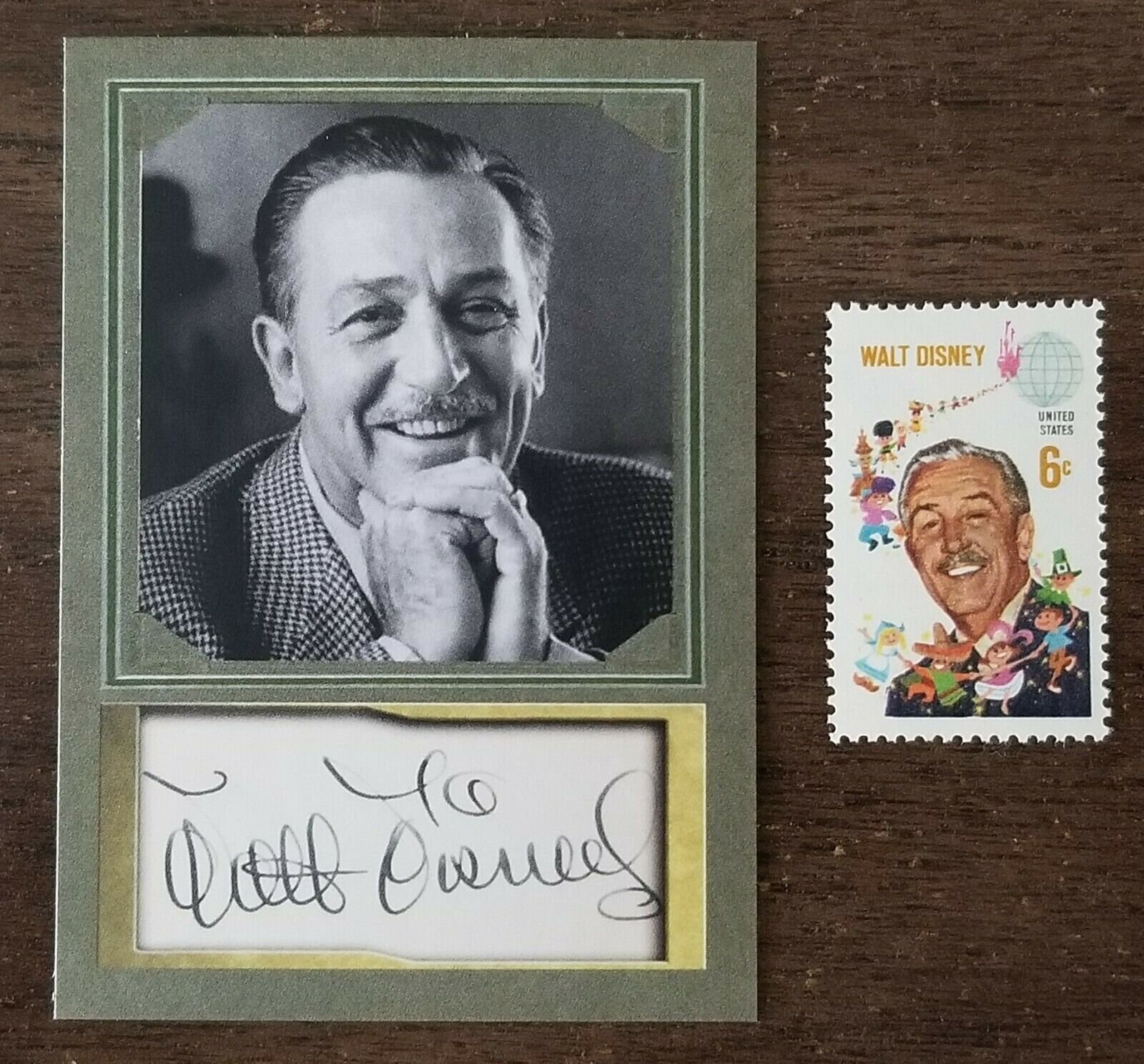 Walt Disney Autograph Card