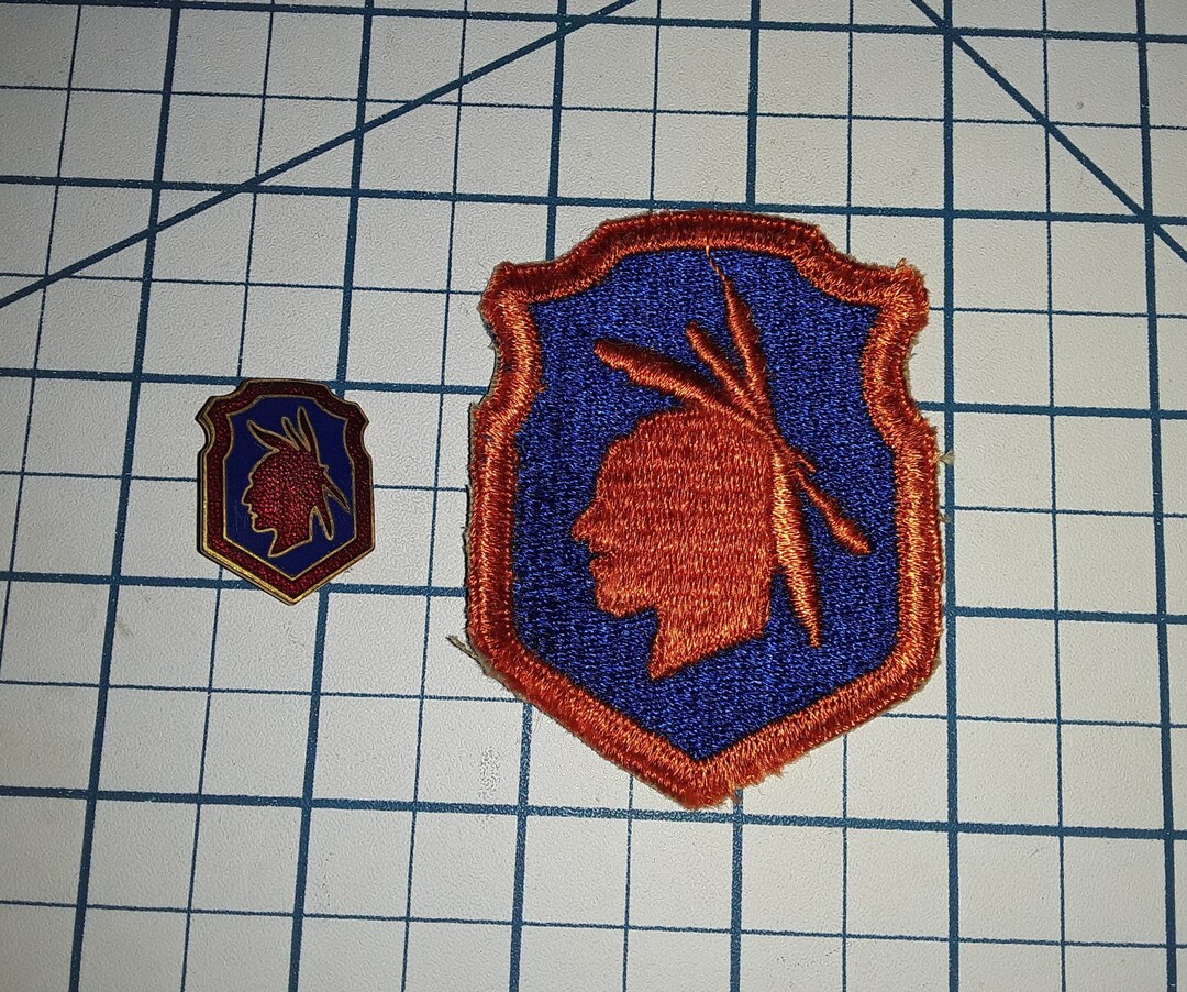 Lot of 2 WW2 98th Infantry Patch & Crest Pinback IROQUOIS Us Army Inf ...
