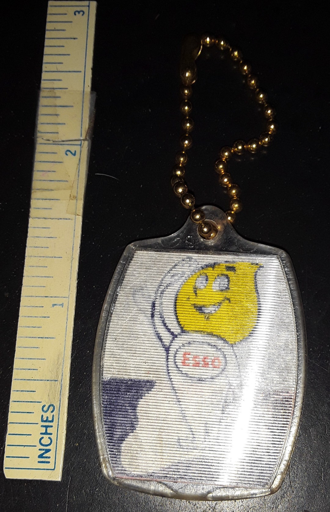 1960s ESSO FLICKER Key Chain Ring - Mr. Oil Drop Head - Gas Station ...