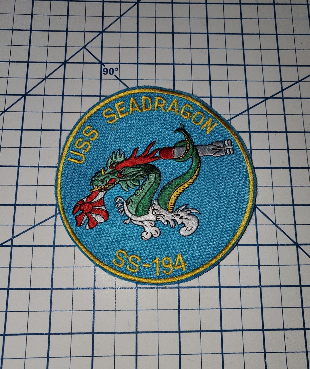 Repro Large WW2 Submarine USS SEADRAGON SS-194 Iron-on Sub Boat Us Navy ...