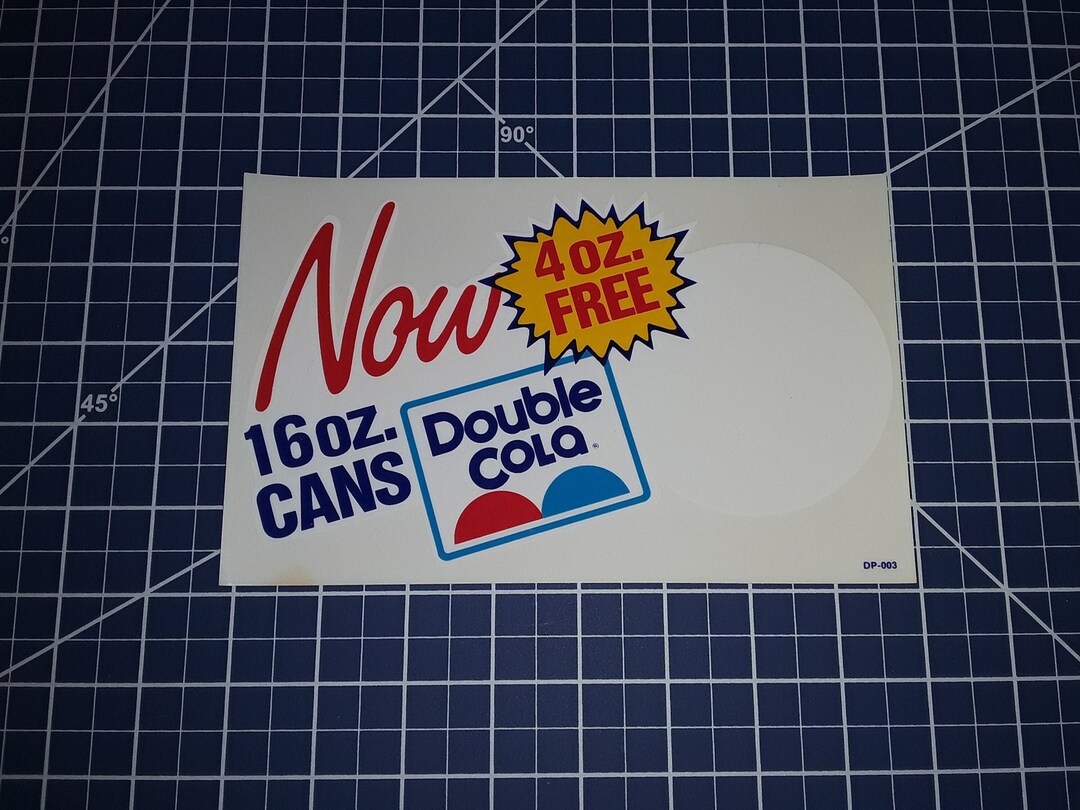 1970s Decal DOUBLE COLA Litho NOS Vintage Transfer Advertising Great ...