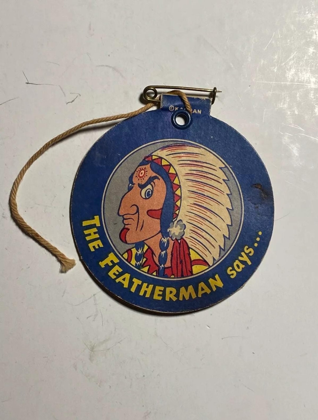 1950s FEATHERMAN the Howdy Doody Show Wonder Bread Cardboard Pinback ...