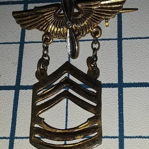 WW2 STERLING SILVER USAAF Sergeant 1st Class Aviation - Etsy