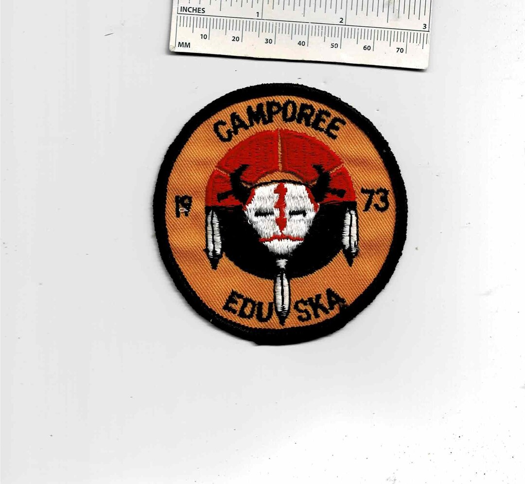 1973 EDUSKA CAMPOREE Boy Scouts of America Shoulder Patch Bsa Cloth ...
