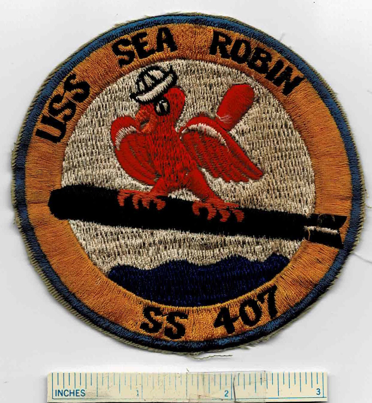 Large WW2 Uss SEA ROBIN Ss-407 Submarine Wwii US Navy Shoulder - Etsy