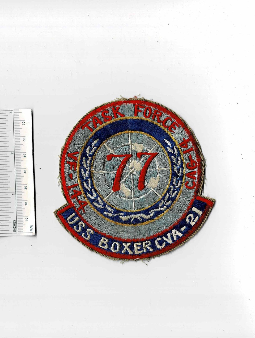 T USS BOXER Cva-21 Task Force 77 Cv Us Navy Shoulder Patch - Etsy