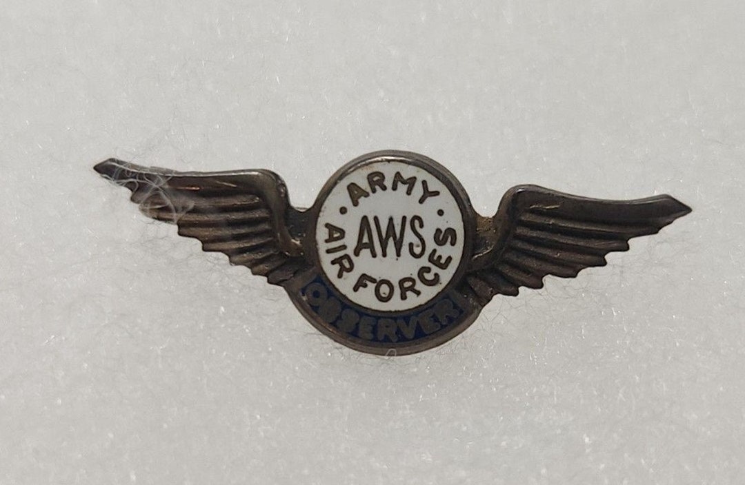 WW2 Usaaf Aircraft Observer Lapel Pin Us Army Air Force Wwii Pinback ...