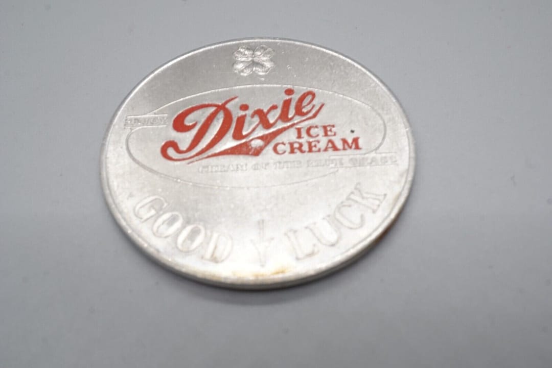 1953 DIXIE ICE CREAM Kentucky Wildcats Football Schedule Coin Good Luck ...