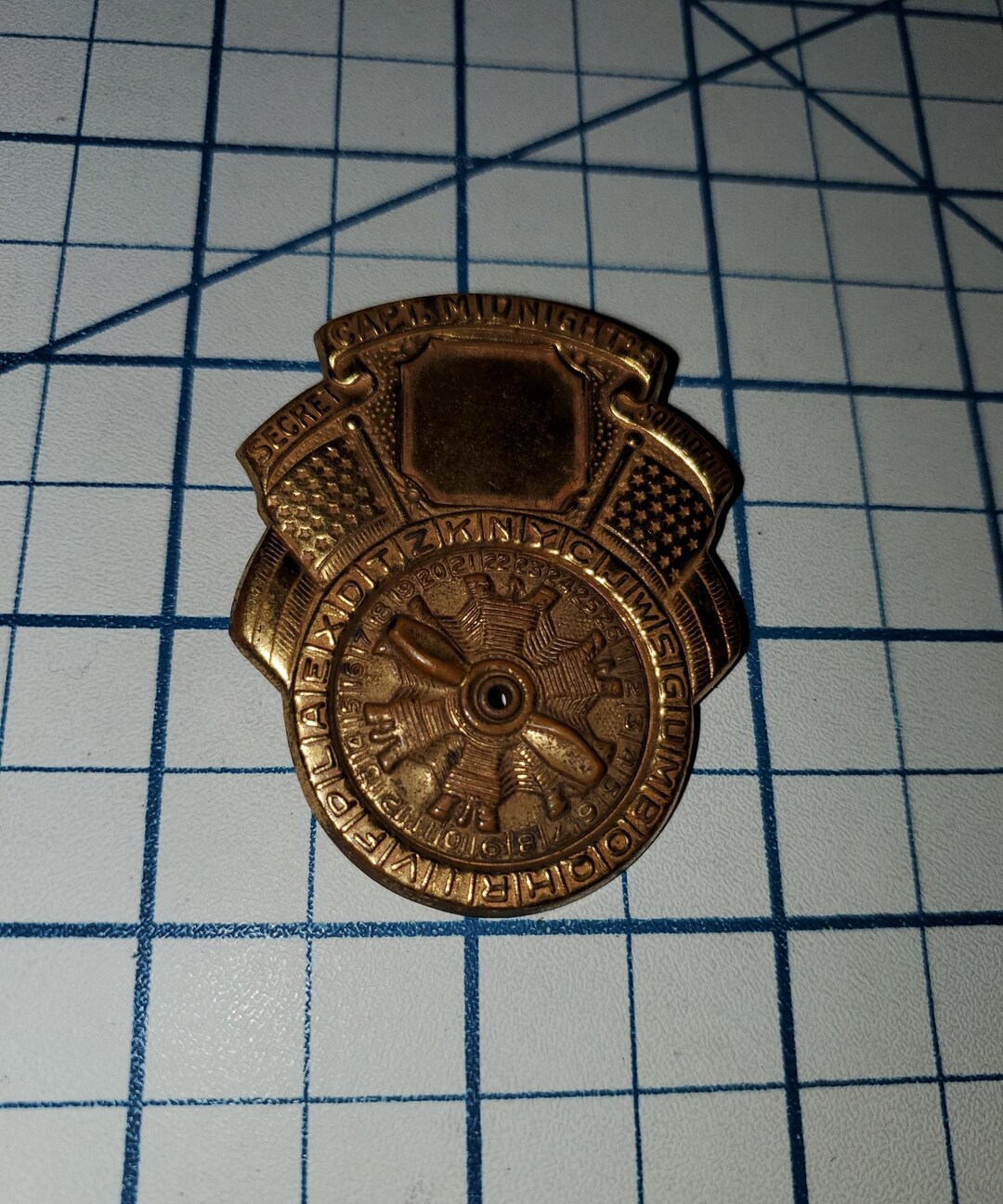 1942 CAPTAIN MIDNIGHT Secret Squadron Decoder Badge Membership Medal ...