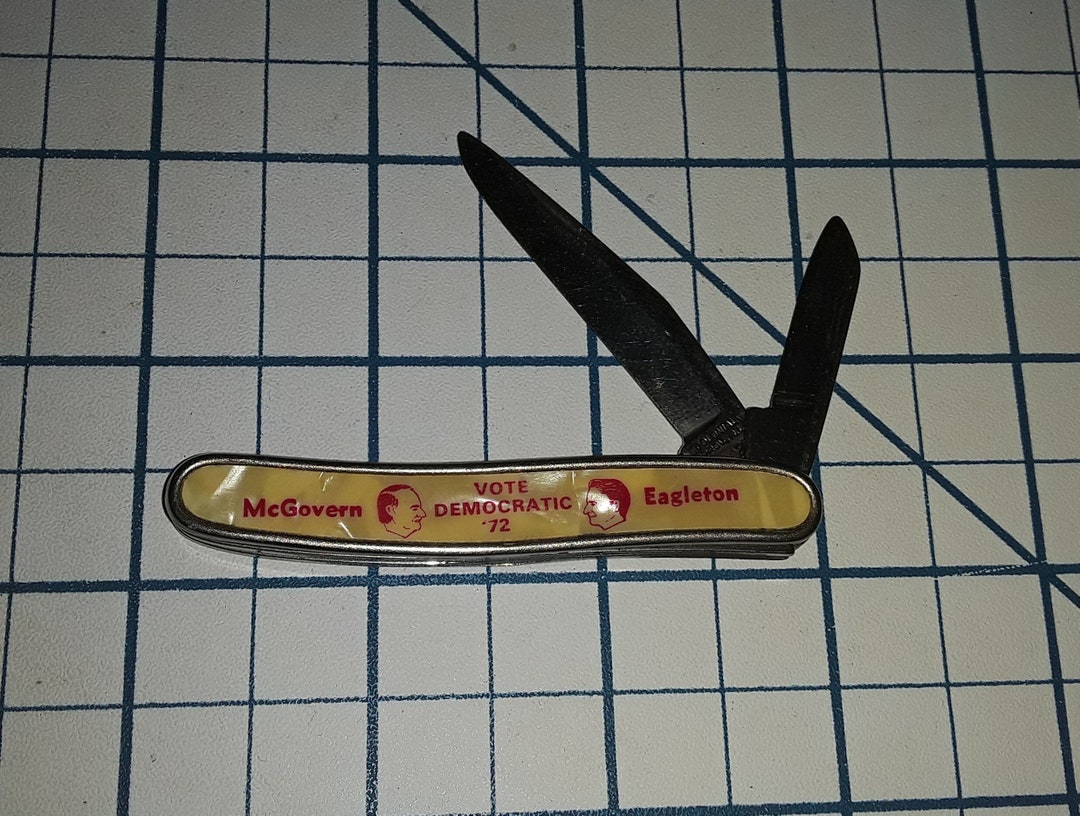 1972 Mcgovern EAGLETON Colonial 2-bladed Knife Vote Democratic Vintage ...