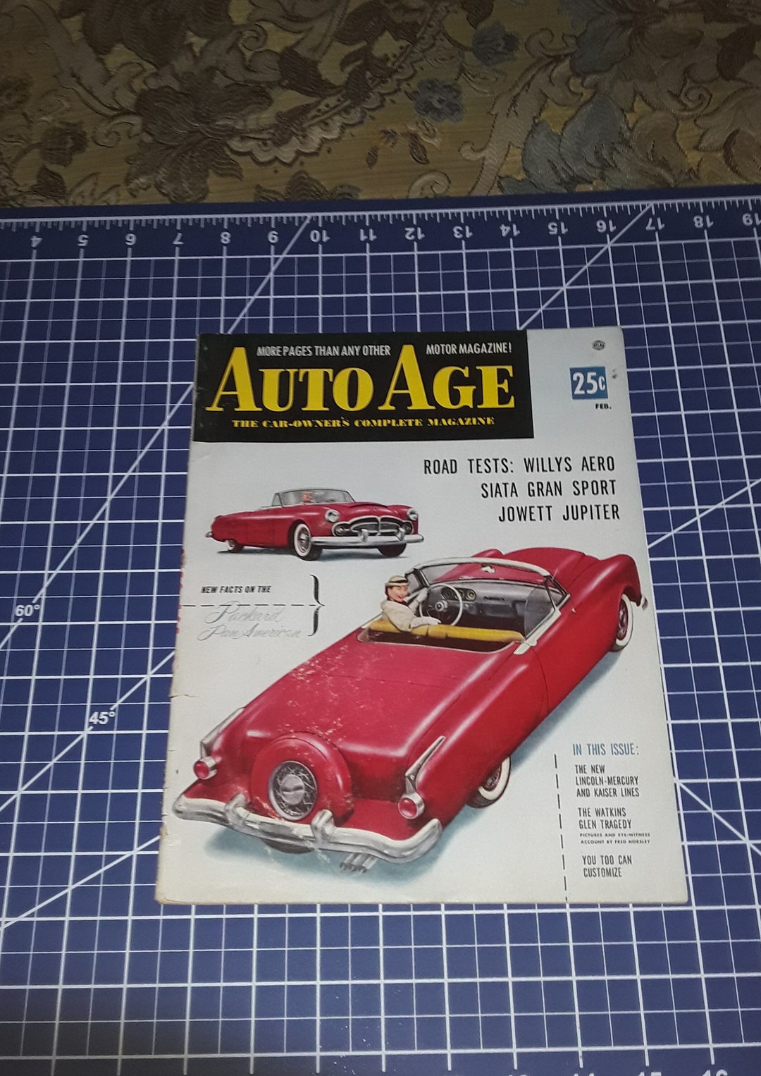 Feb. 1953 Issue 1 AUTO AGE Magazine Packard Pan American on Cover Car ...