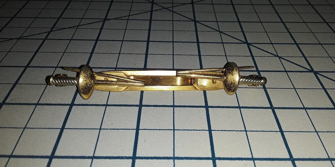 Late 1940s CAVALRY Crossed Sabers Tie Clasp by Anderson Vintage Clip ...