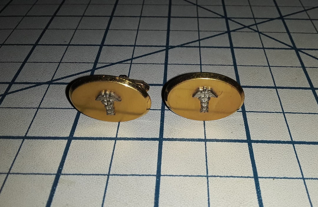 Orig WW2 1/20 12K Gold Filled ARMY MEDICAL CORPS Cuff Links - Etsy