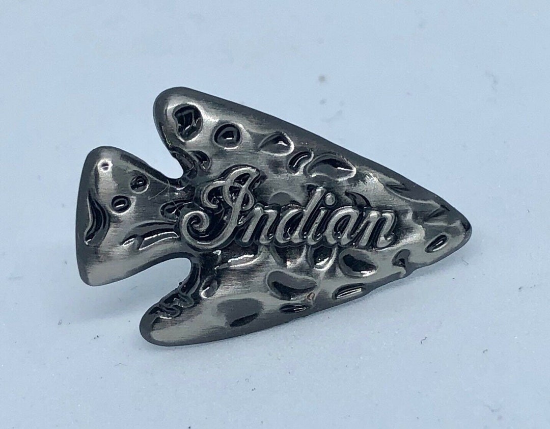 New INDIAN MOTORCYCLE Arrowhead Pin Metal Pinback Biker Pinback With ...
