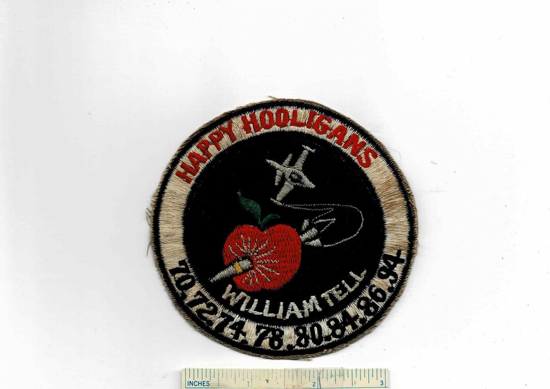 1995 WILLIAM TELL Happy Hooligans Aerial Gunnery Competition Usaf US Air Force Shoulder Patch ...