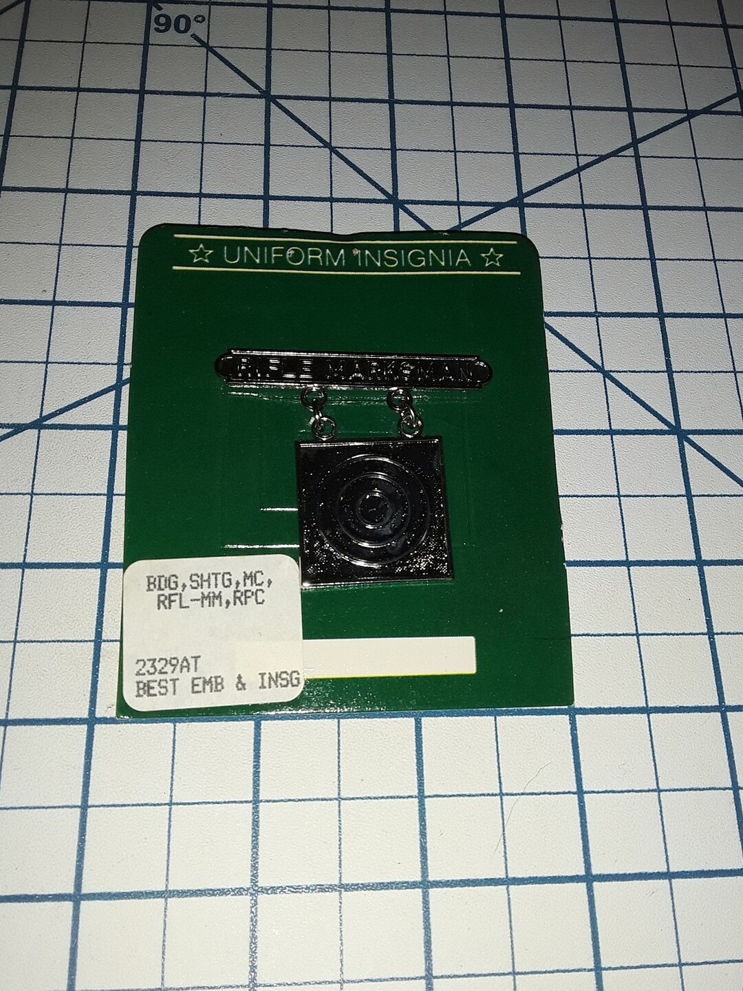 Vietnam War USMC RIFLE MARKSMAN on Original Card - #2 Badge Insignia ...