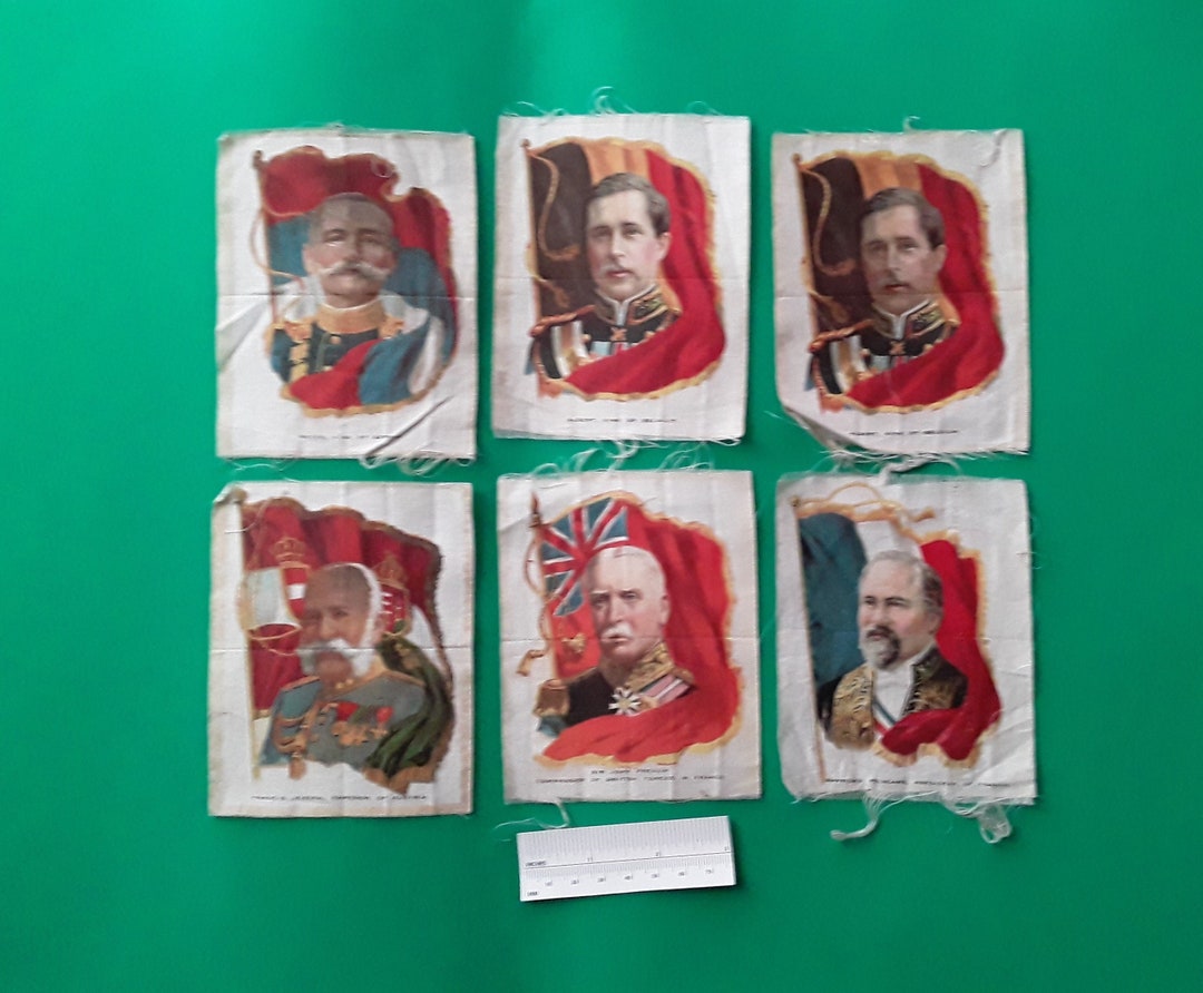 C1912 Lot of 6 KINGS & LEADERS of Europe Nebo Zira Tobacco Silks ...