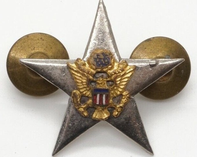 Orig WW1 Army GENERAL STAFF Star Us Insignia W/ Original Clutch Pins ...