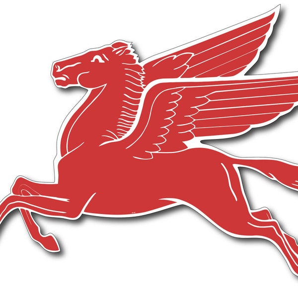 Mobil Pegasus Decal Sticker - Etsy