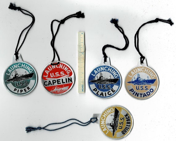Orig WW2 Lot of 5 Diff Submarine Launching Tags 3 WWII US | Etsy