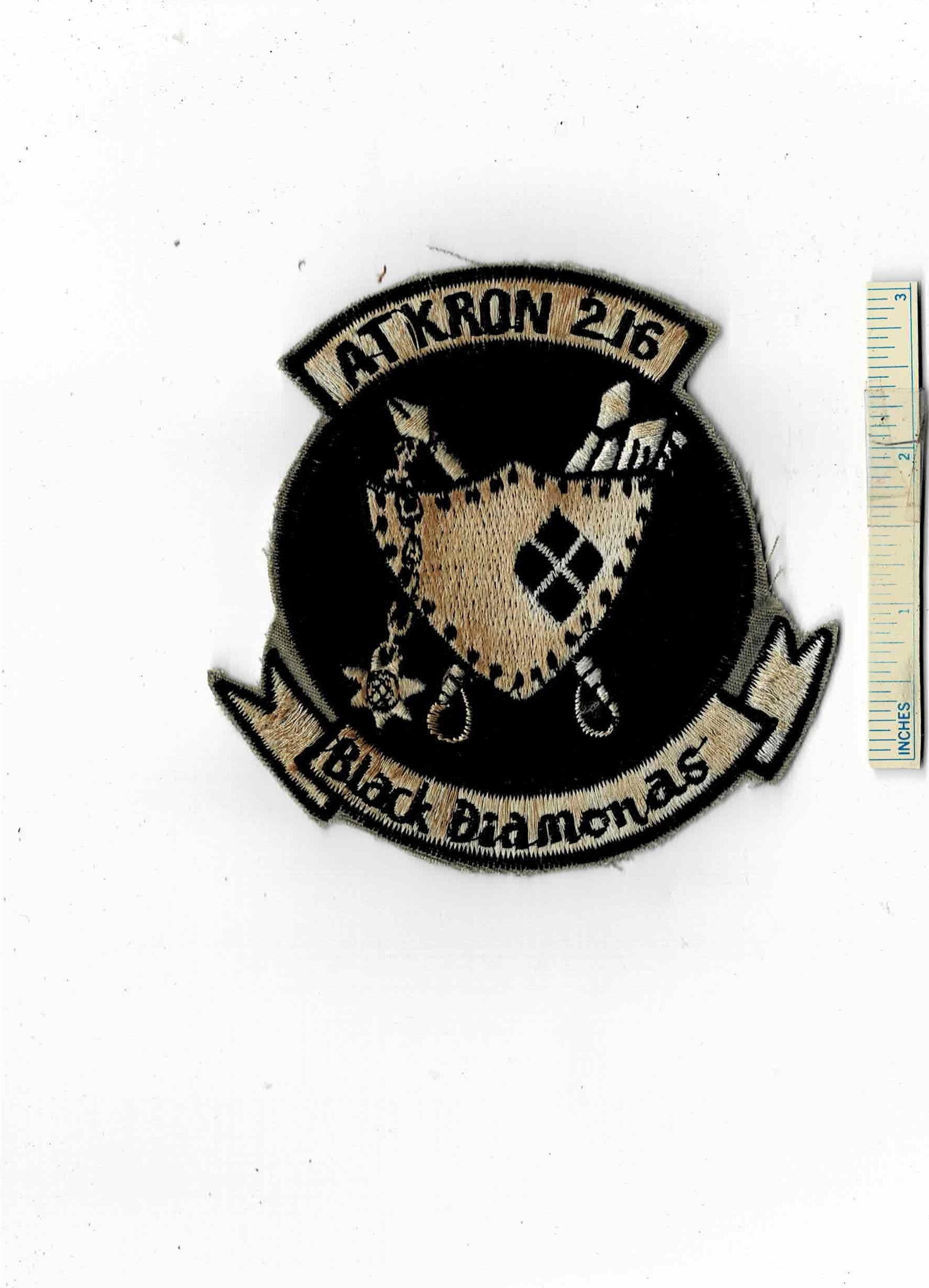 Large Vietnam War BLACK DIAMONDS Atkron 216 Fighter Jet Attack Squadron ...
