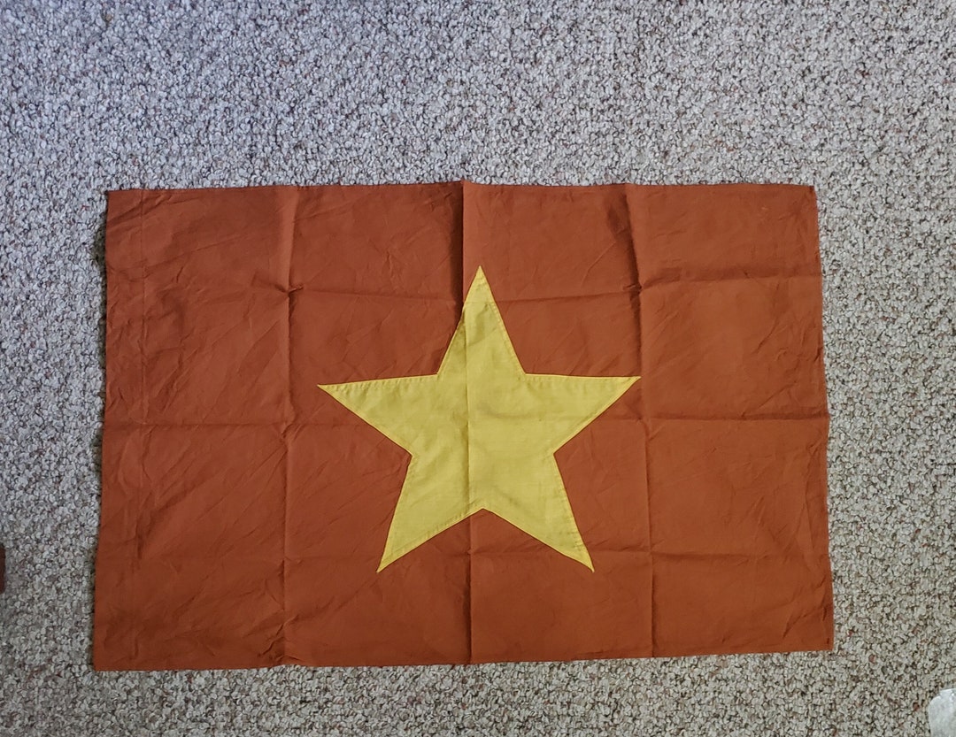 Large C1967 VIET CONG VICTORY Flag North Vietnam War Nva Vc Nam Vintage ...