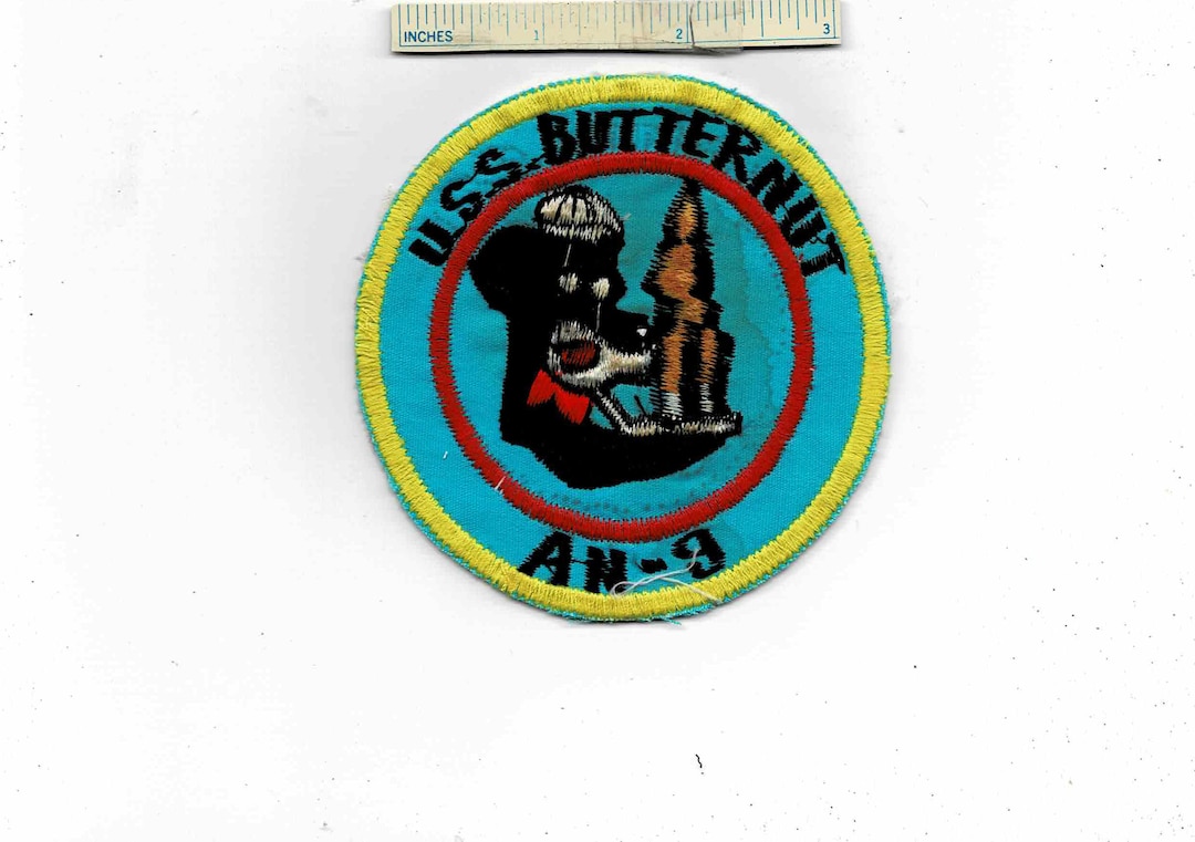 Large 1960s USS BUTTERNUT AN-9 Yard Net Tender Transport Ship Us Navy ...