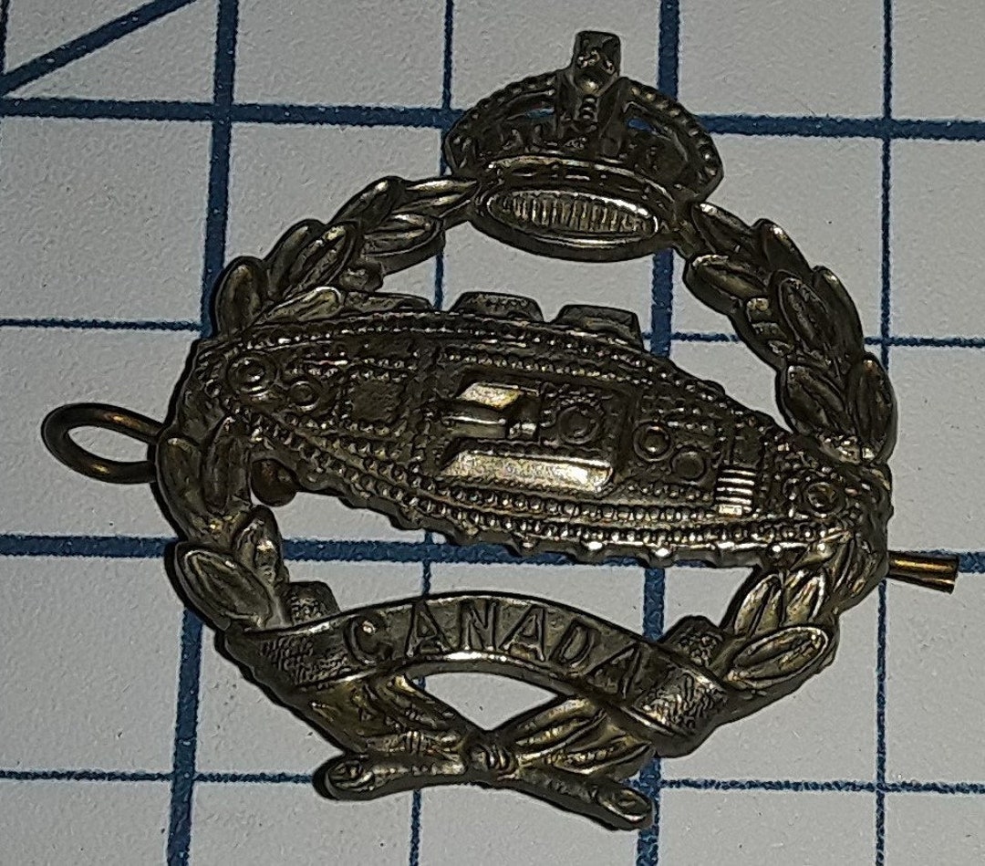 Rare WW2 CANADA ARMOR TANK Hat Badge Pinback Wwii Field Insignia ...
