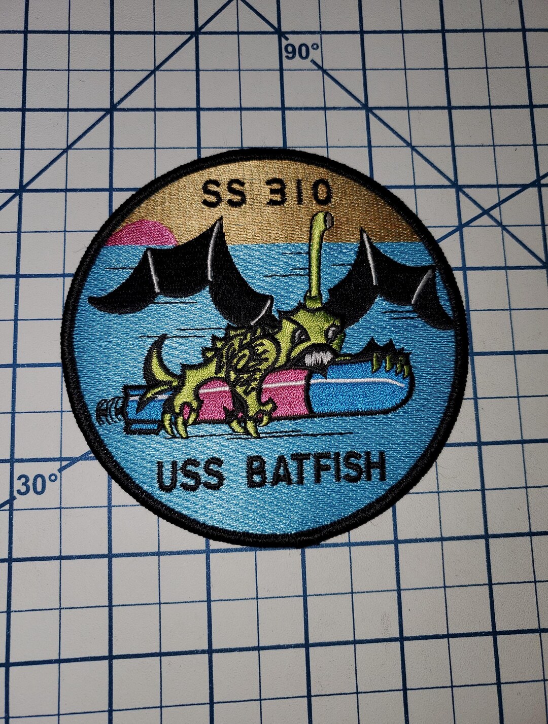 Repro Large WW2 Submarine USS BATFISH SS-310 Iron-on Wwii Sub Boat Us ...