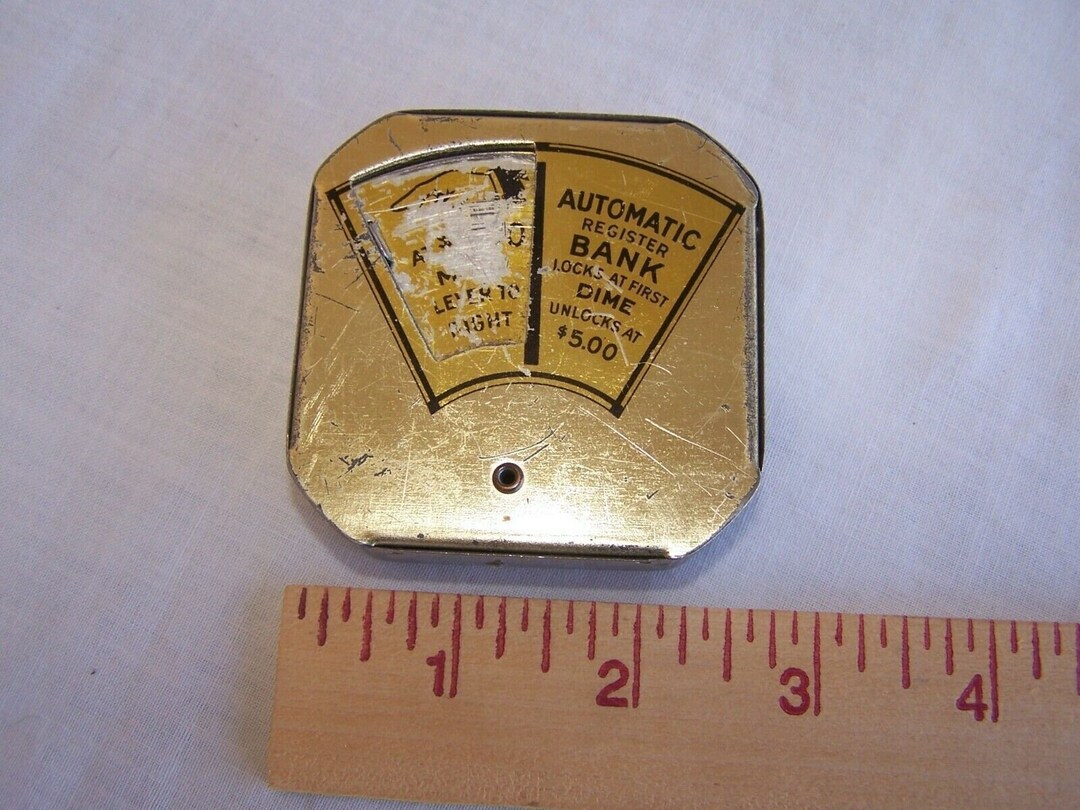 1950s DIME BANK Automatic Coin Register Gem Tin Vintage - Etsy