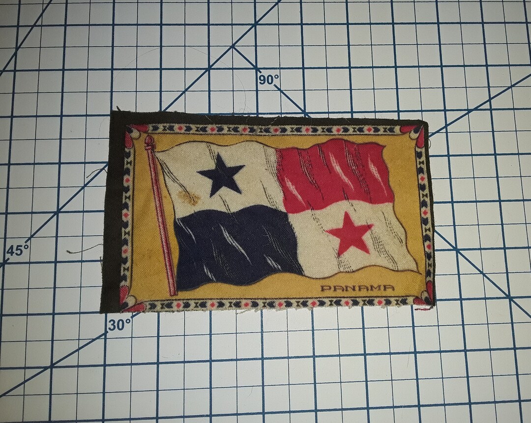 C1914 PANAMA Flag Vintage Tobacco Insert Cigarette B7 Flannel Felt ...