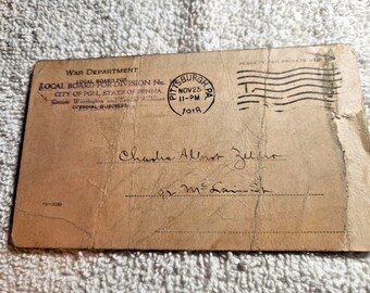 Antique Wwi Card - Etsy