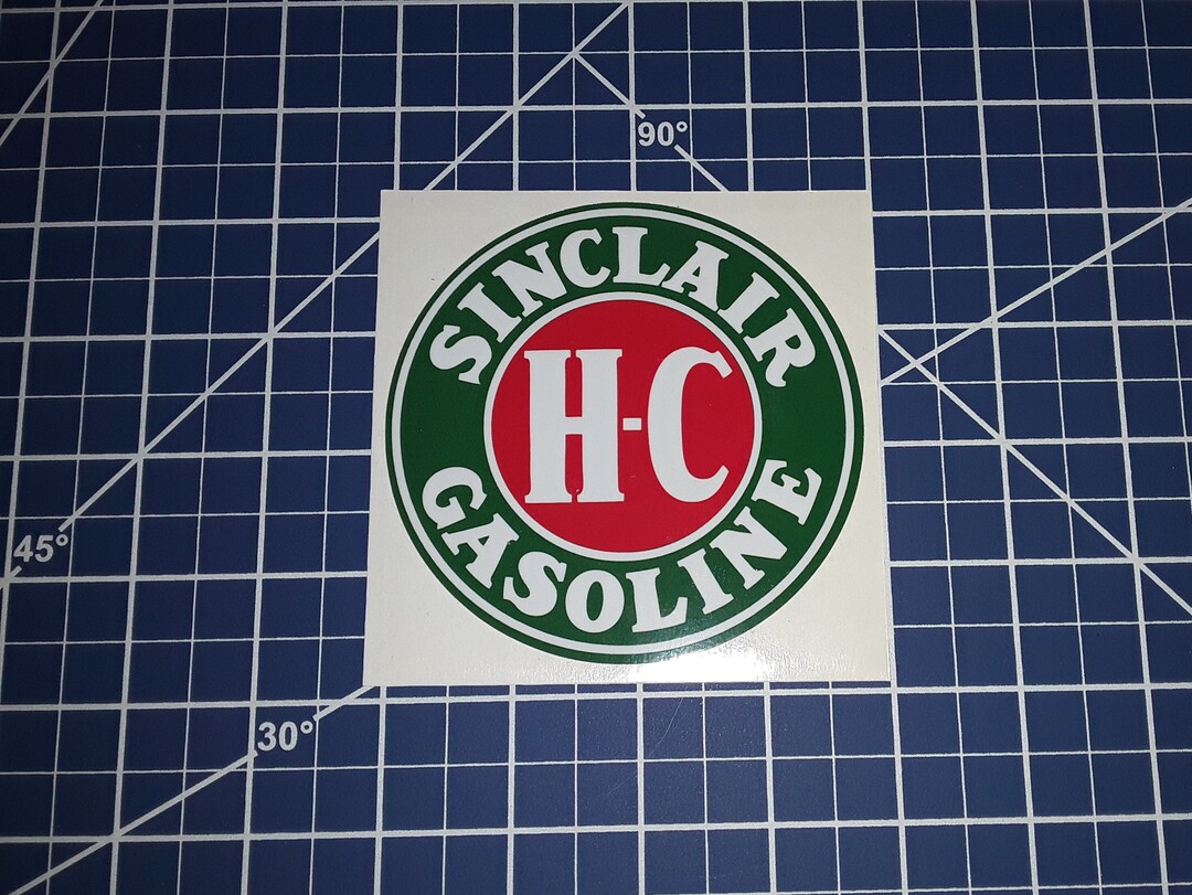 SINCLAIR GAS Dinosaur Decal - Super High Gloss - Vintage Dino Oil Station Advertising Sticker ...