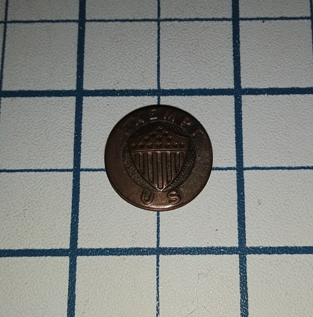 Orig WW1 EXEMPT US DRAFT - Brass Lapel Pin by Whitehead Hoag Wwi Aef ...