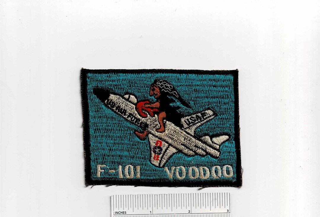 Vietnam War VOODOO F-101 ONE-O-WONDER Usaf Us Air Force Jet Plane Shoulder Patch Cloth Quilt Nam ...