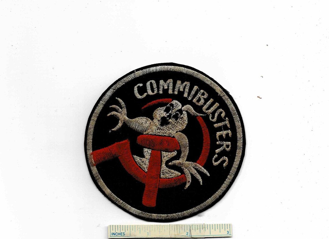 Large C1980s COMMI BUSTERS Communism Ussr Ghost Shoulder Patch Us Quilt ...