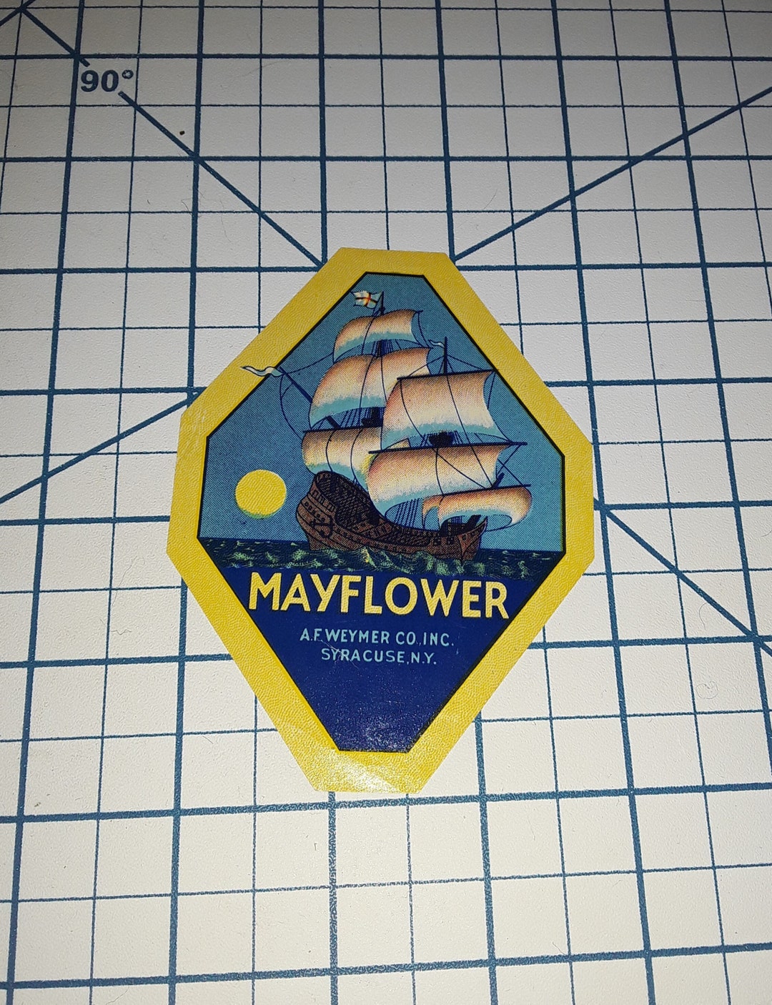 Nos C1930s MAYFLOWER BROOM Label AF Weymer Co, Inc. Syracuse New York ...