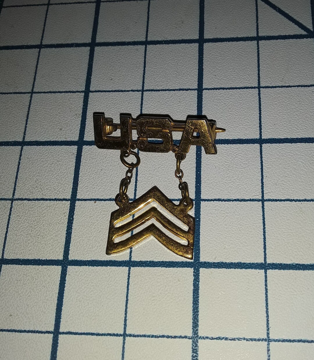 WW2 STERLING SILVER USAAF Sergeant Homefront Sweetheart Pin Rank Us ...