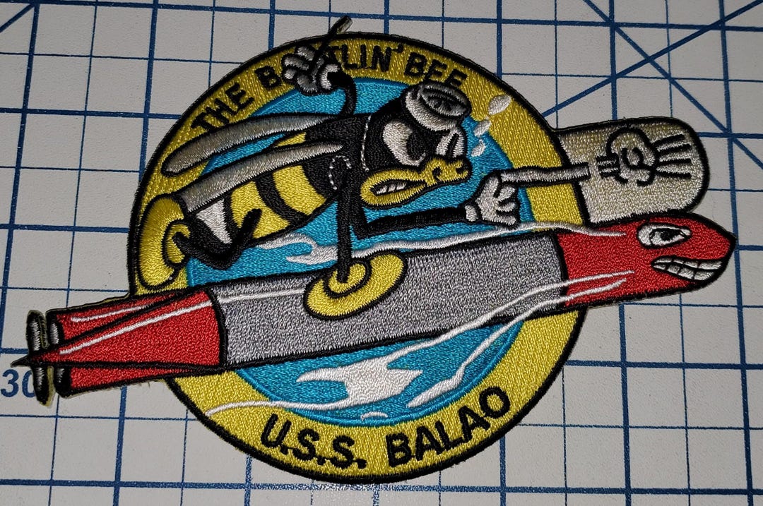Repro Large WW2 Submarine USS BALAO SS-285 - the Battlin' Bee - Iron-on ...