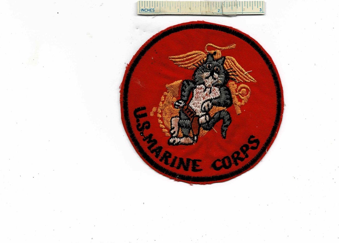 Large Vietnam War WILD CATS Usmc Us Marine Corps Shoulder Patch Cloth ...