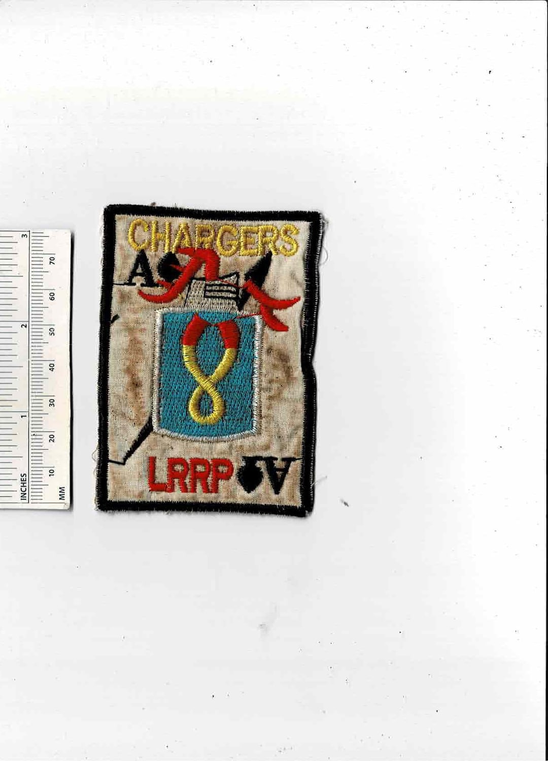 Vietnam War CHARGERS 196th Infantry Division LRRP Ace of Spades Long ...